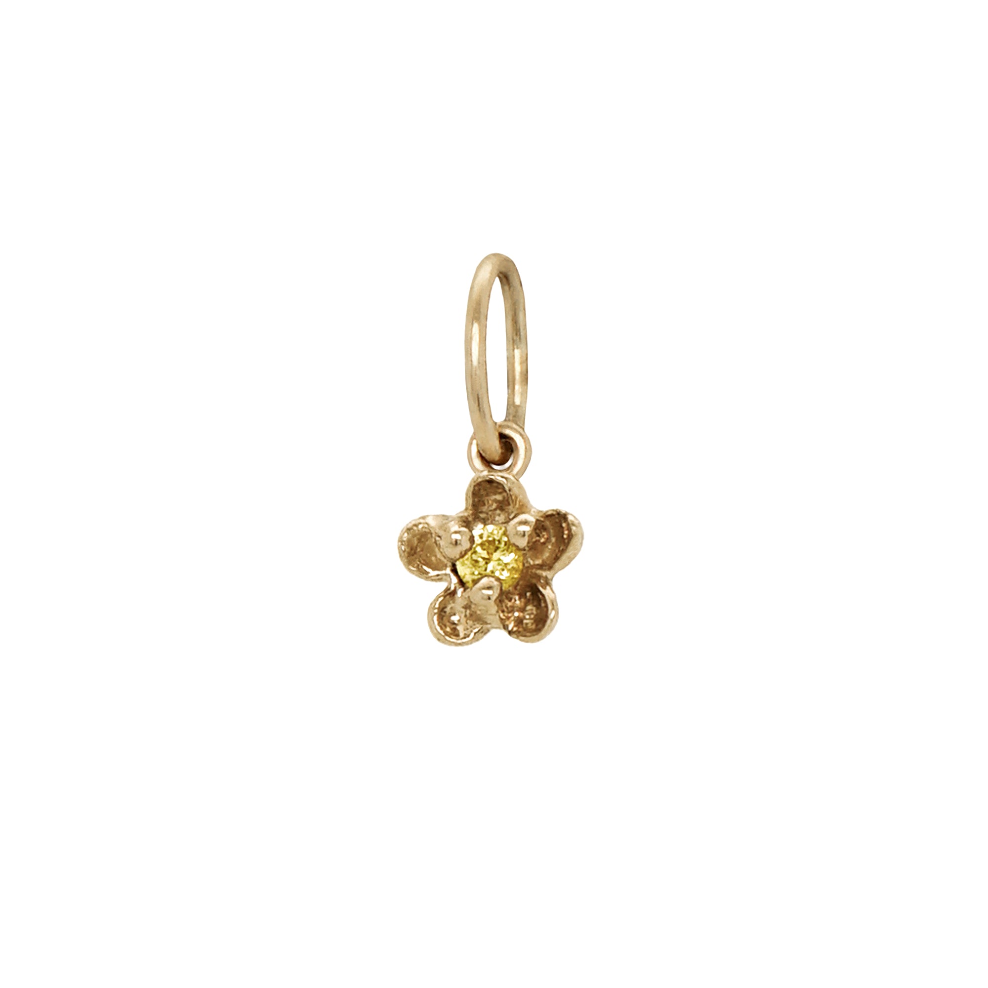 Ethereal & Sculptural Hand-Carved Solid Gold Peony Flower Charm ...