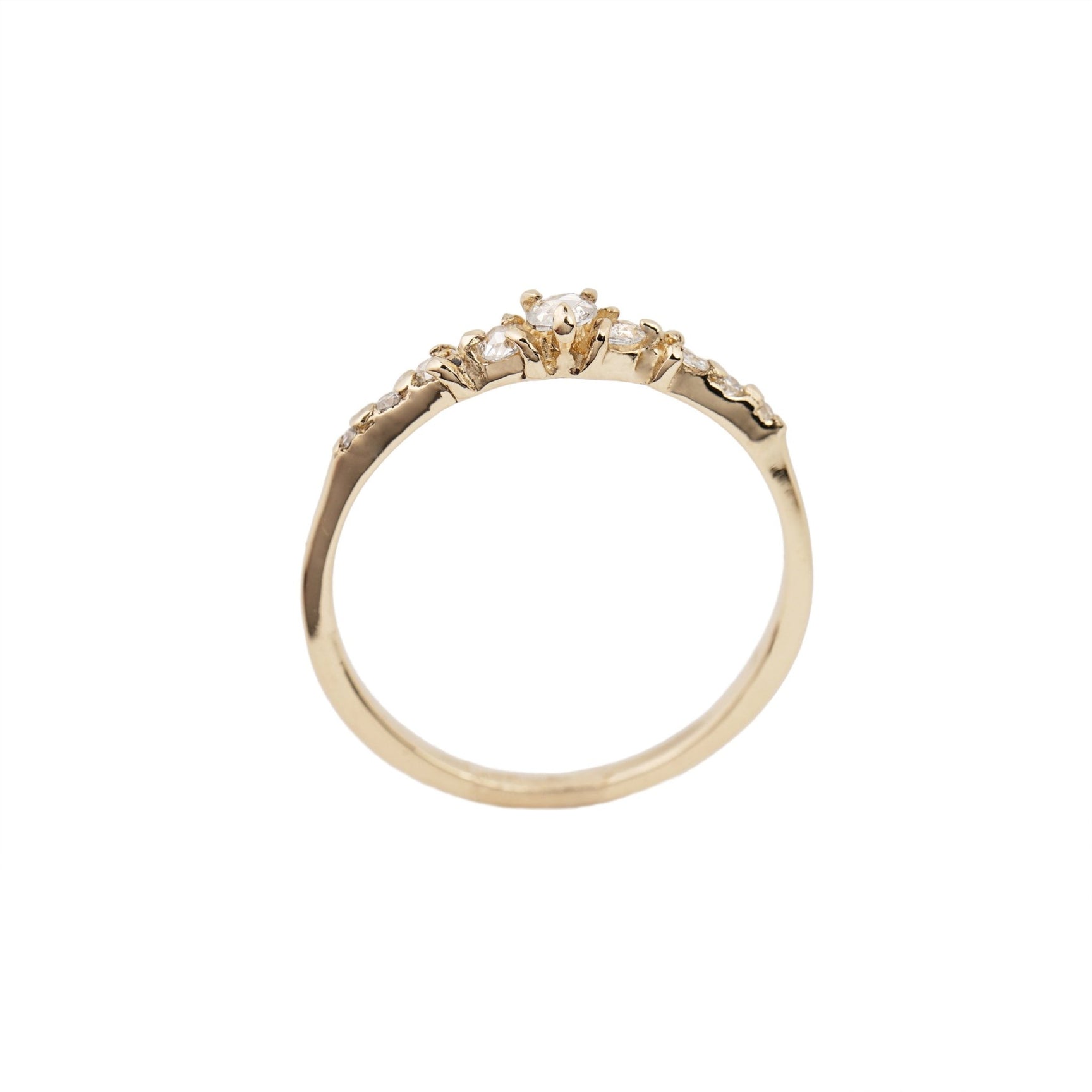 Delicate, Vintage-Inspired Cyndra Rose Cut Diamond Stacking Ring ...