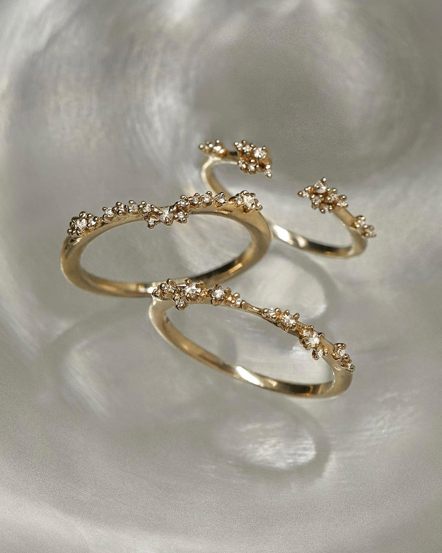Magical and Ethereal White Wisp Diamond Wedding Band or Stacking Ring ...