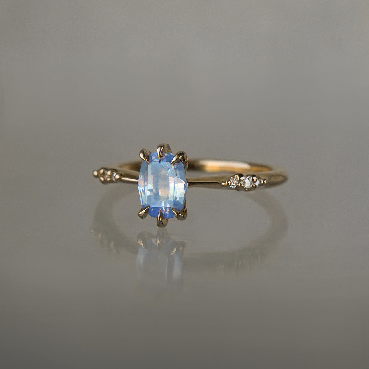 Delicate One of a Kind Periwinkle Blue Sapphire Ilona Engagement Ring ...