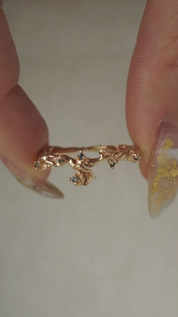 Sapphire Evening Fleur Ring – Laurie Fleming Jewellery