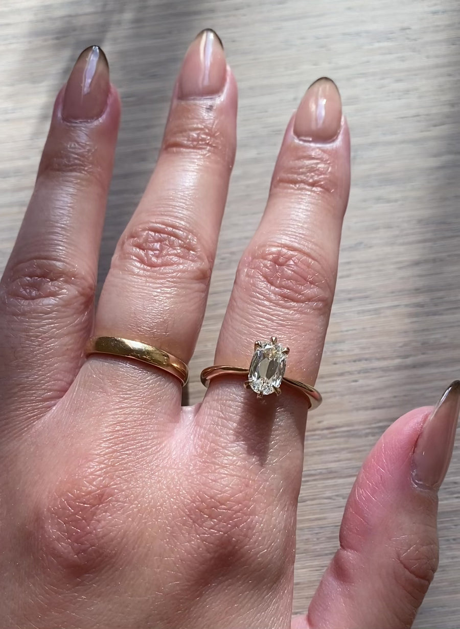 Ethereal Antique-Inspired 1.41ct Oval Diamond Aurelia Engagement Ring – Laurie Fleming Jewellery