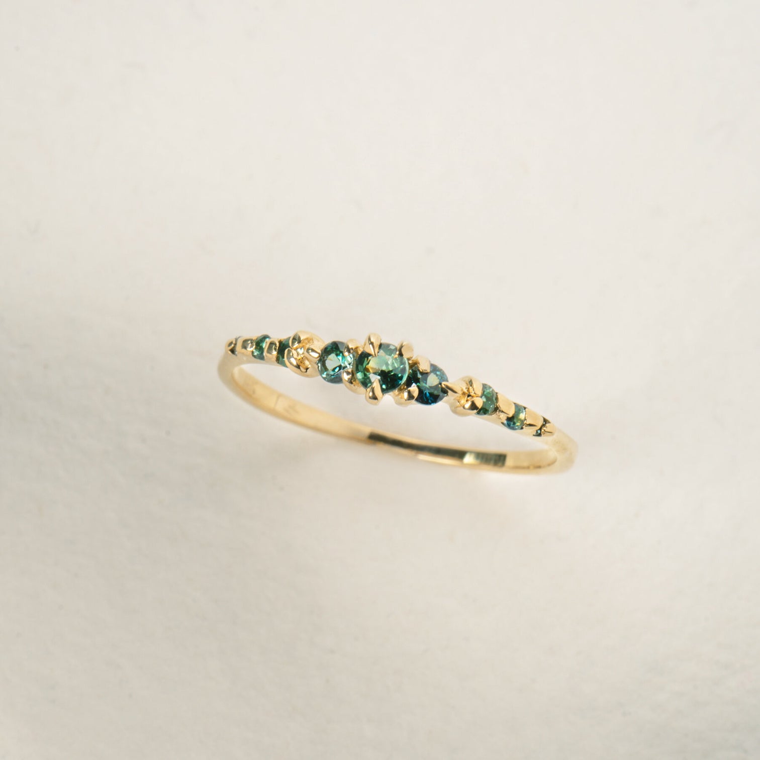 Elven Forest Magic Teal Sapphire Cyndra Stacking Ring – Laurie Fleming ...