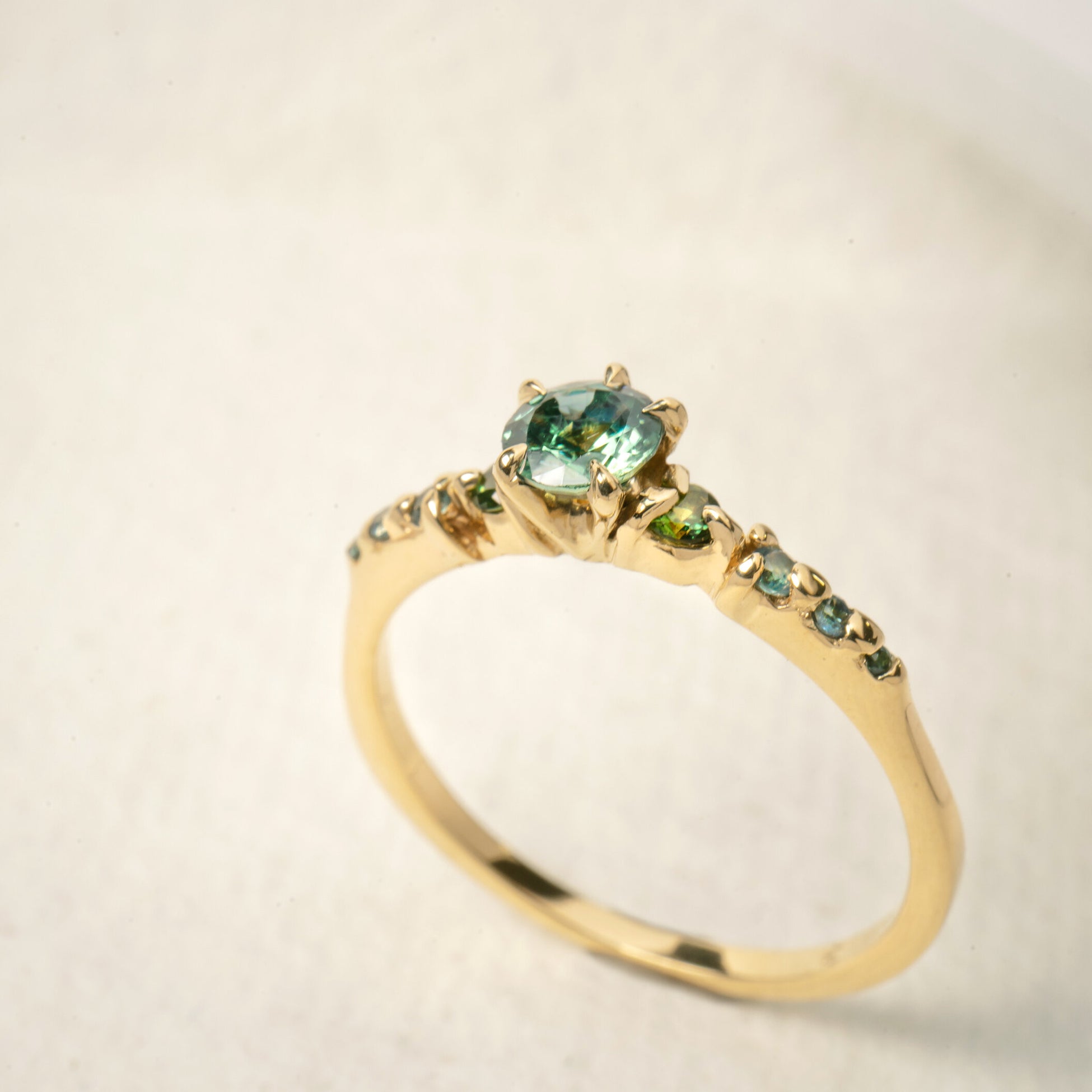 Magical Vintage-Inspired Teal Sapphire Cyndra Ring, Supreme – Laurie ...